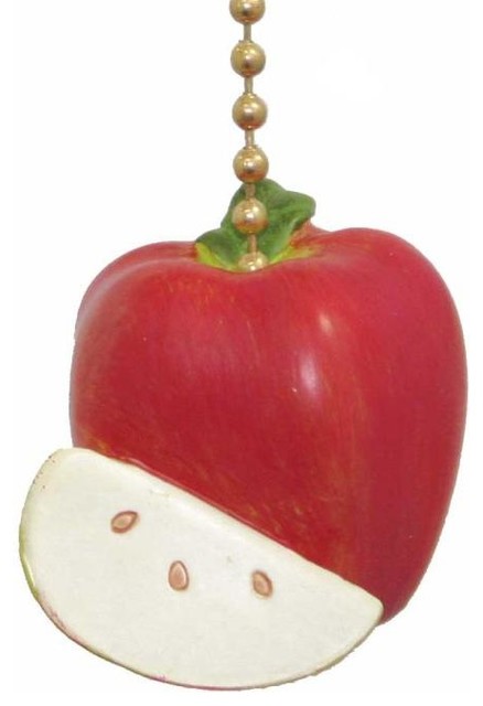 Red Apple Slice Fruit Kitchen Dining Ceiling Fan Light Pull ...
