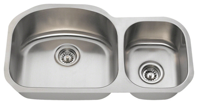 Kitchen Undermount Stainless Steel Sink Offset - Contemporary - Kitchen ...