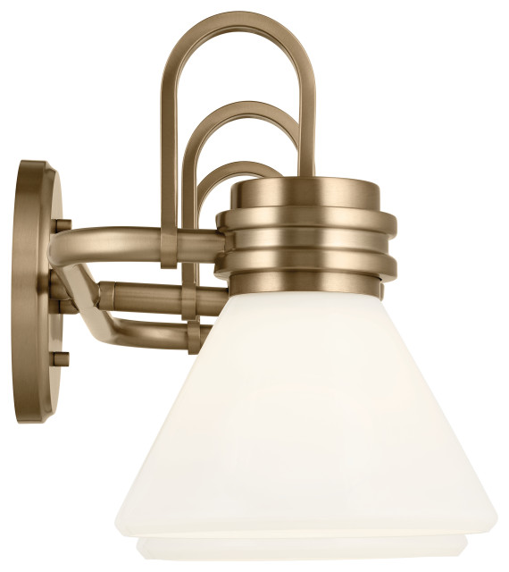 Farum 1 Light Wall Sconce, Champagne Bronze - Transitional - Bathroom ...