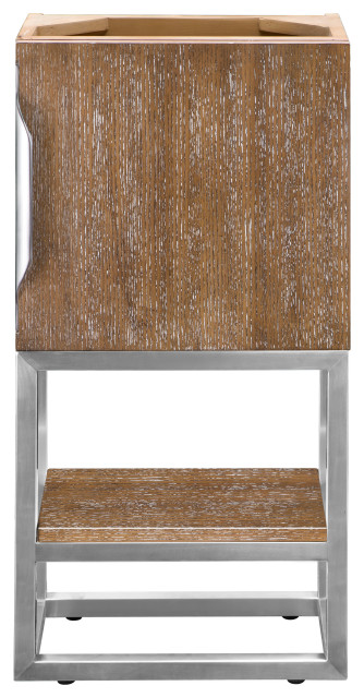 Columbia 16" Vanity, Latte Oak, Brushed Nickel - Contemporary ...