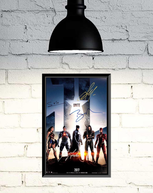 Justice League cast signed movie poster, 27x40 inches - Contemporary - Prints And Posters - by ...