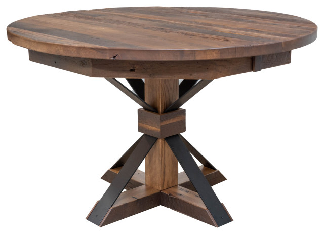 Hampton Barnwood Dining Table, 48"x48" - Rustic - Dining Tables - by ...
