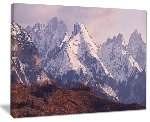 "Snowy Tatra Mountains in Spring" Landscape Art Canvas Print, 20"x12 ...