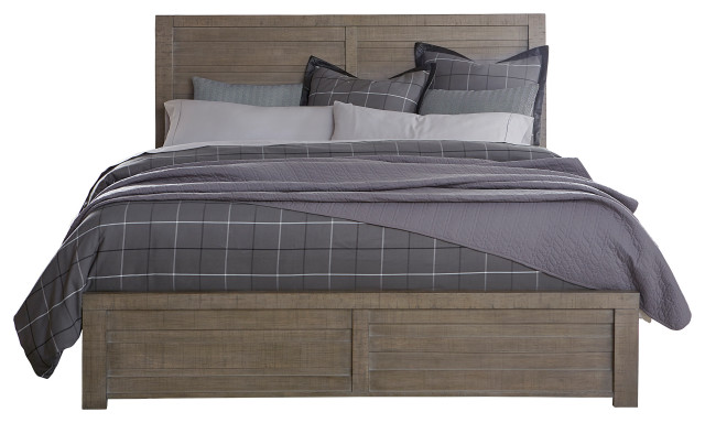 Ruff Hewn Full Panel Bed, Weathered Taupe - Rustic - Platform Beds - by ...