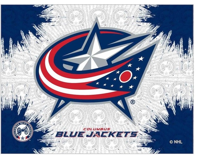 Columbus Blue Jackets Logo Canvas, 32"x24" - Contemporary - Prints And ...