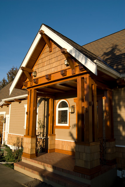 Front Porch Timber Frame - Craftsman - Porch - Seattle - by Bellingham ...
