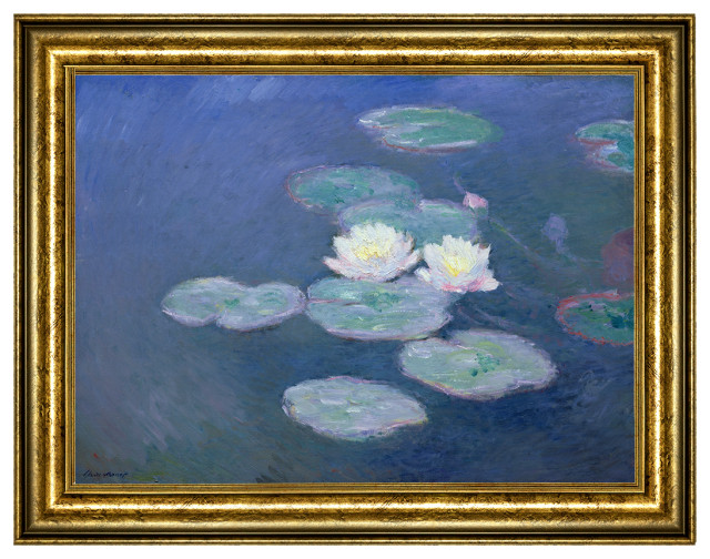 Water Lilies, Evening Effect by Claude Monet - Traditional - Prints And ...