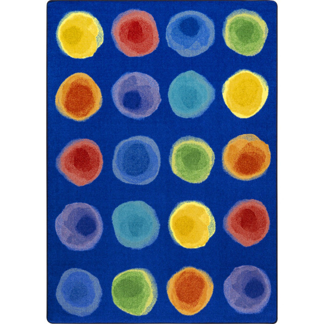 Watercolor Spots 5'4"x7'8" Area Rug, Rainbow - Contemporary - Kids Rugs ...