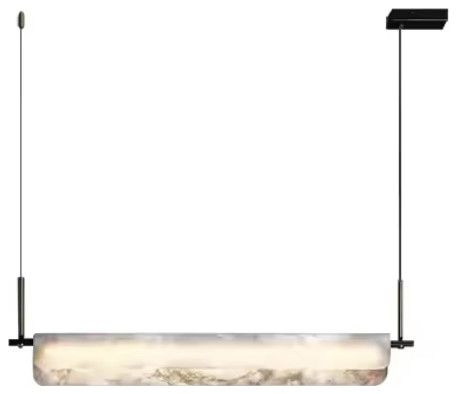 Art Alabaster Linear Ceiling Pendant Light - Contemporary - Pendant ...