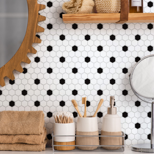 Madison 1" Hex Porcelain Floor and Wall Tile, Sample, Sample ...
