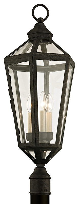 Calabasas 3-Light Post Lantern, Vintage Bronze - Transitional - Post ...