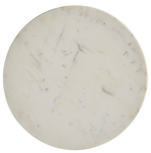 Kelsie Cocktail Table, Black, Powder Coated Iron, Honed Marble, 34"W ...