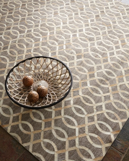 Cheyenne Natural Hide Rug, Beige and Ivory, 11'6"x14'6" - Contemporary ...