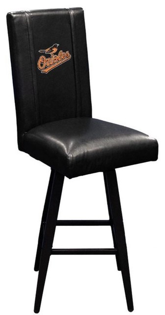 Baltimore Orioles Swivel Bar Stool With Black Vinyl - Midcentury - Bar ...