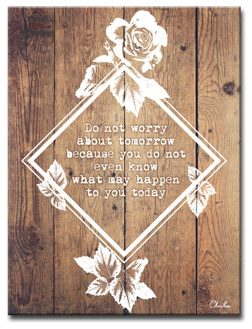 Ready2HangArt Wrapped Canvas Inspirational Wall Art, Don't Worry, 20 ...