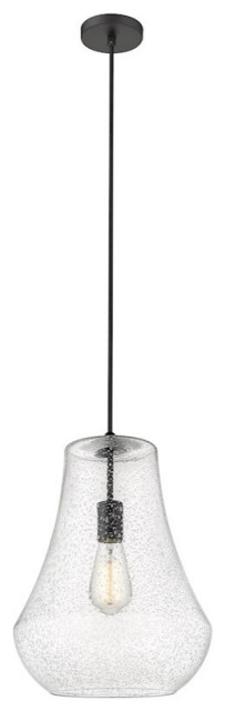 Fairfield 1-LT 11.75" LED Mini Pendant 491-1P-BK-G574-12-LED, Matte ...