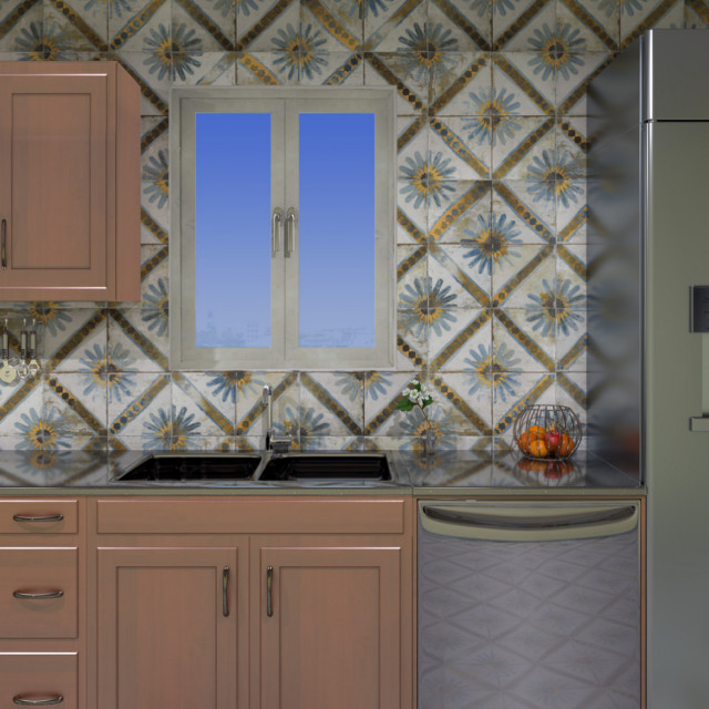 Kings Marrakech Blue Ceramic Floor and Wall Tile - Farmhouse - Wall And ...