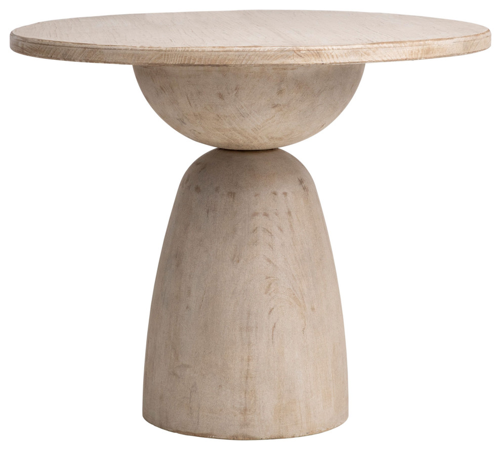 Balak Round Modern Hourglass Bistro Dining Table - Farmhouse - Indoor ...