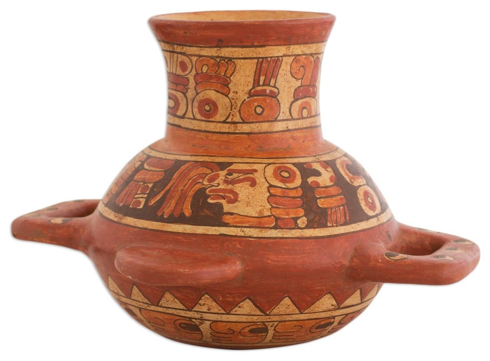 Maya Greatness Ceramic Vase - Southwestern - Vases - by NOVICA | Houzz