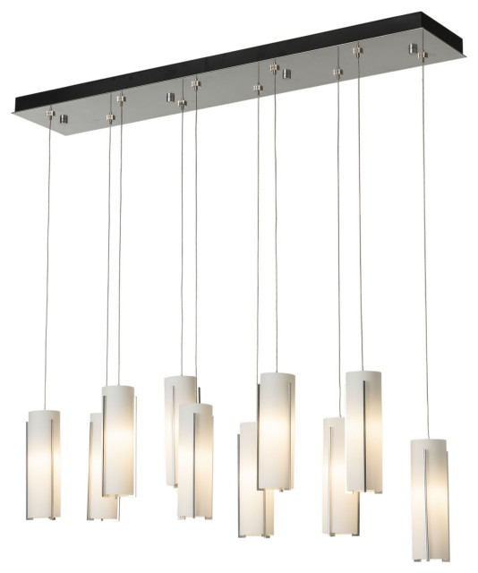 Hubbardton Forge 131204 Exos 10-Light Rectangular Pendant, Standard ...