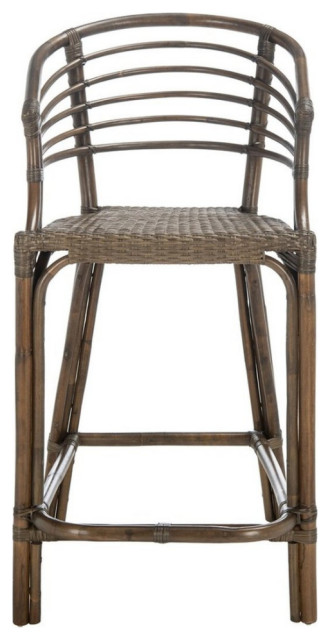 Fiana Rattan Counter Stool Set of 2 - Tropical - Bar Stools And Counter ...