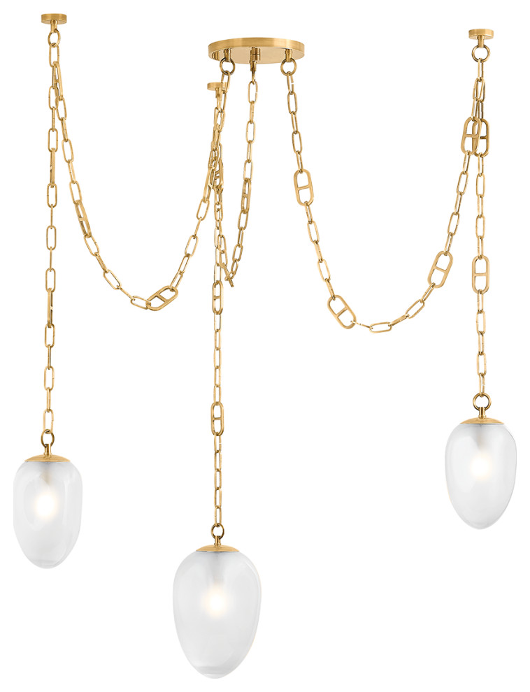 Noz Nozawa x Corbett Daith Chandelier Vintage Brass, 48 - Contemporary ...