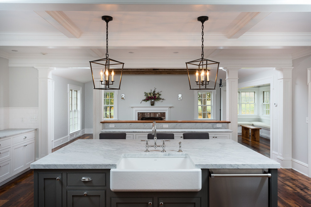 Renovated 1845 Greek Revival Lakeville Ct - Traditional - Kitchen - New ...