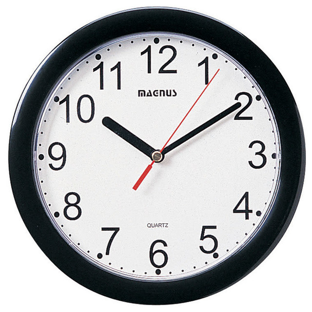 Dainolite 24003 Magnus 8" Diameter 12 Hour Wall Clock - Transitional ...