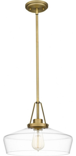 1 Light Pendant In Transitional Style-11.25 Inches Tall and 14 Inches ...