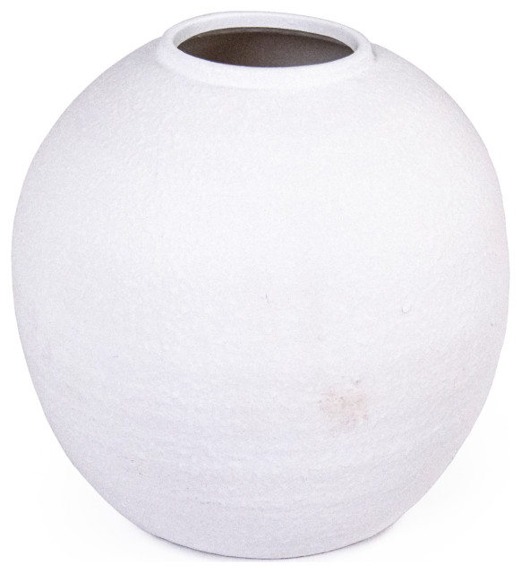 Matte White Vase, Large, Round - Farmhouse - Vases - by Zentique, Inc ...