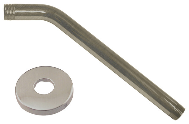 10" Shower Arm In Satin Nickel - Contemporary - Showerhead Parts - by ...