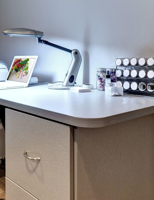 Craft & Hobby Desk Close-up View - Contemporary - Home Office ...