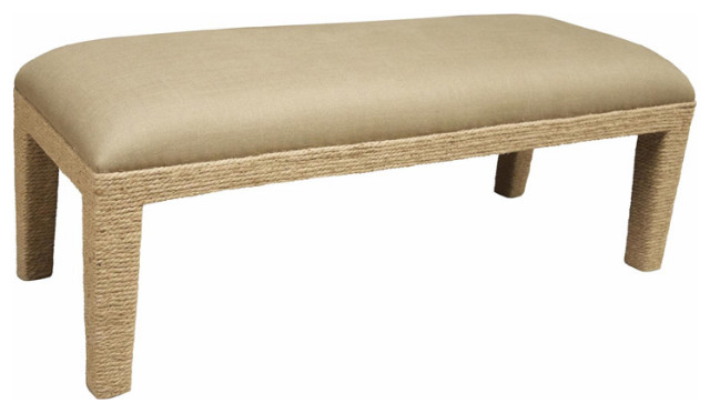 NOIR Furniture - Rope Bench - GBEN122 - Beach Style - Upholstered ...