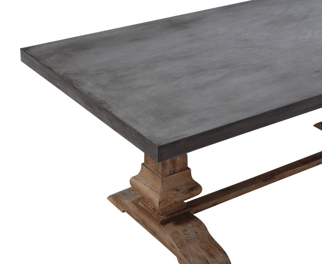 Modus Crossroads Thurston Concrete Rectangular Dining Table in Grey ...