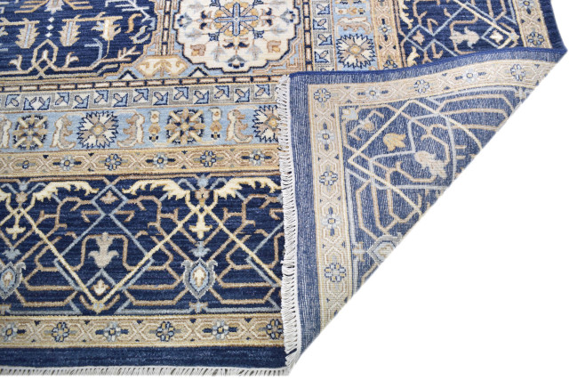 Kaoud Rugs light blue contemp 7.11x10.4 area rug - Mediterranean - Area ...