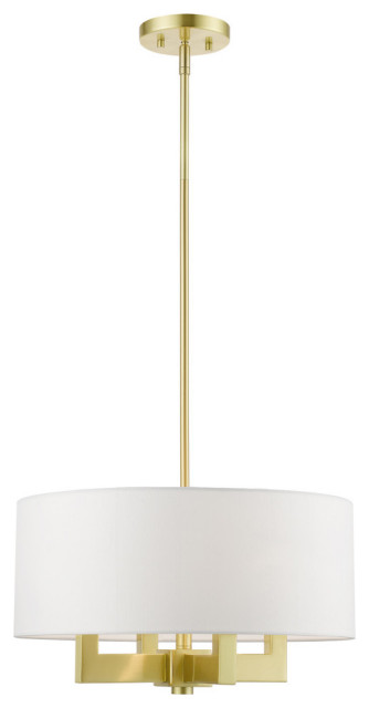 Cresthaven 4 Light Satin Brass Pendant - Transitional - Pendant ...