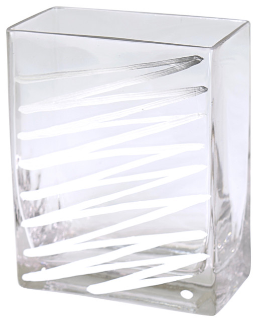 6" Rectangular Glass Vase - Contemporary - Vases - by Tamara Childs ...