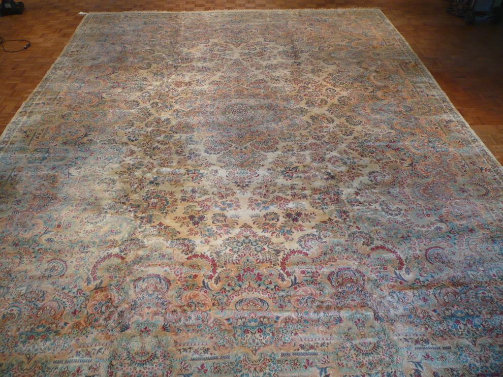 14x18 Antique Kerman Rug, 14x18 - Traditional - Area Rugs - by Oriental ...
