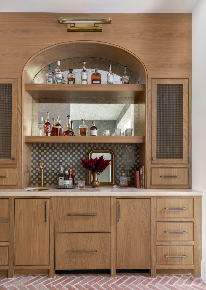 Colorful New Build - Transitional - Home Bar - Houston - by Lynn ...