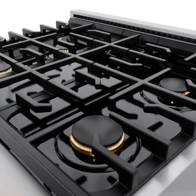 ZLINE 30 In. Autograph Gas Range, Stainless Steel With Gold, SGRZ-30-G ...