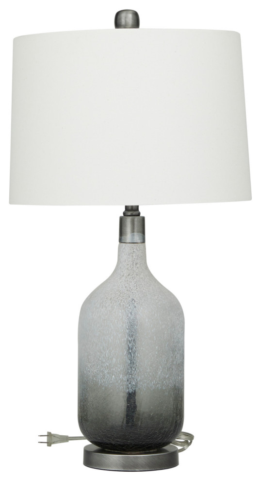Modern Gray Glass Table Lamp Set 562029, S/2 15"W, 28"H - Contemporary ...