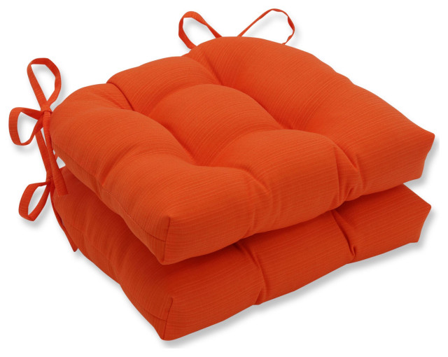 Sundeck Orange Reversible Chair Pad Set of 2 - Contemporary - Seat ...