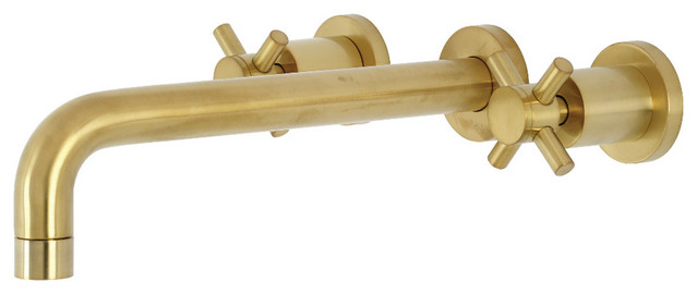 KS8027DX Concord 2-Handle Wall Mount Roman Tub Faucet, Brushed Brass ...