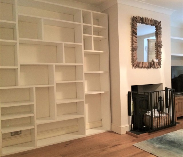 Random shelving unit with floating shelves - Contemporary - Sussex - by ...