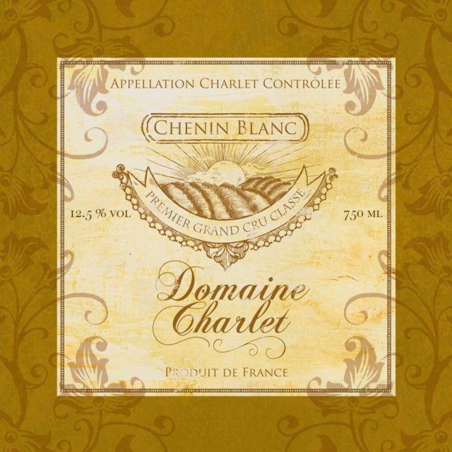 Tile Mural Kitchen Backsplash Wine Label 5 Domaine Charlet, 6" W x 6" H ...