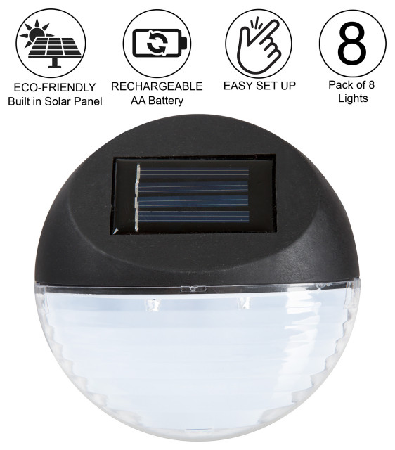 Solar Outdoor Lights Rechargeable Battery-Powered LED Auto-On Exterior ...
