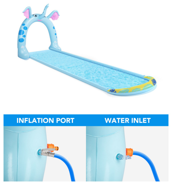16' Inflatable Elephant Arch Sprayer Slide Outdoor Kids Water Toy ...