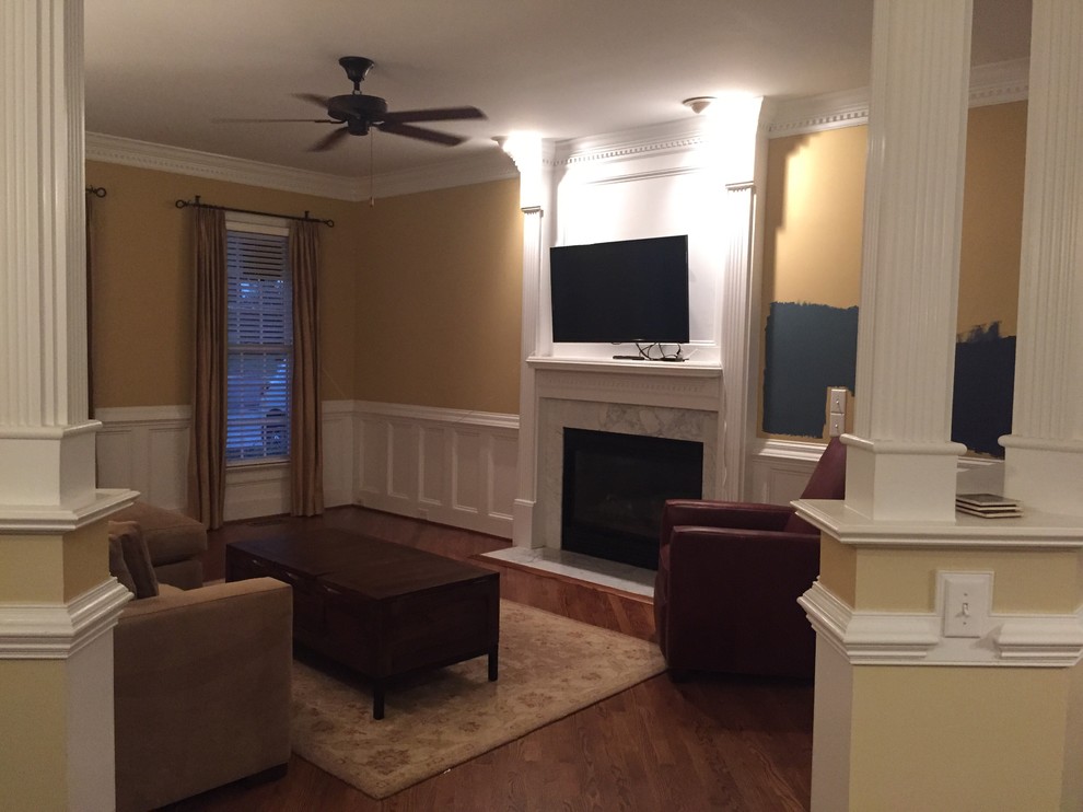 Color scheme for living room & adjoining rooms