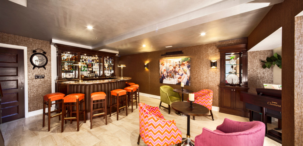 Custom mahogany home bar Rumson, NJ - Traditional - Home Bar - New York ...