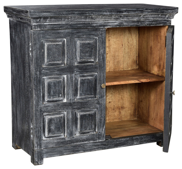 Martin 2-Door Sideboard in Distressed Gray Finish - Farmhouse - Buffets ...